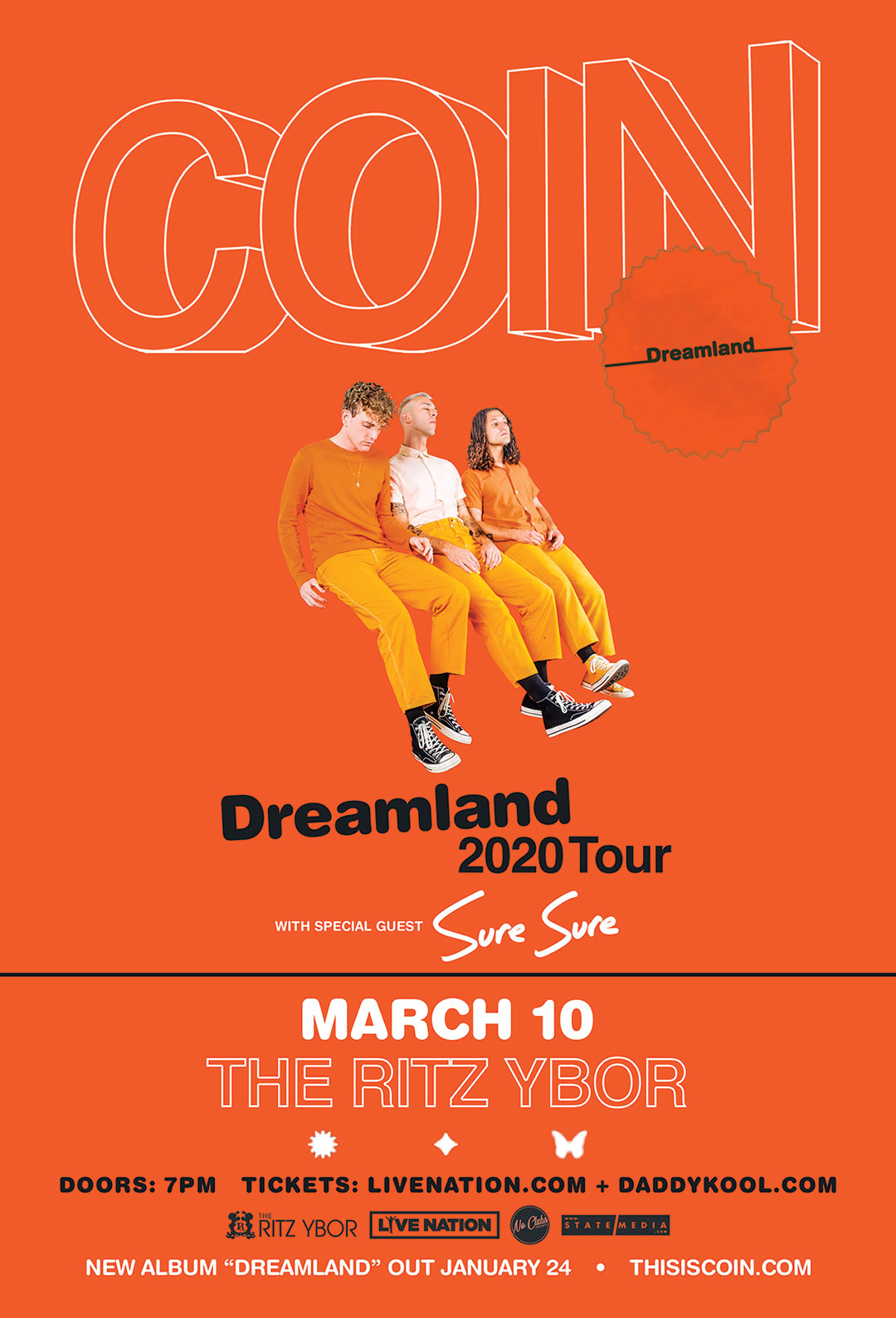 COIN: The Dreamland Tour at The RITZ Ybor - 3/10/2020 - The RITZ Ybor
