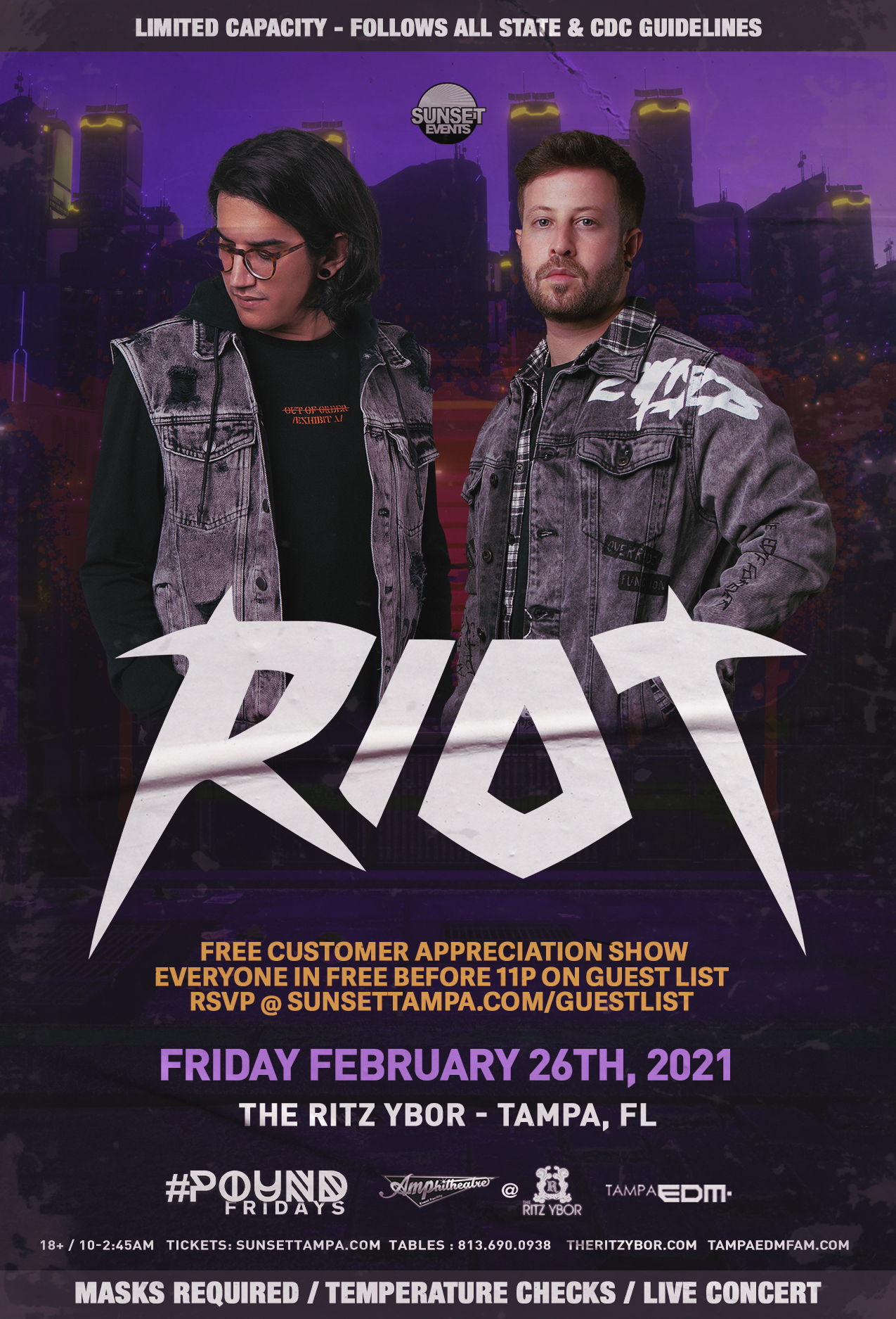 RIOT for #POUND Fridays at The RITZ Ybor - 2/26/2021 - The RITZ Ybor