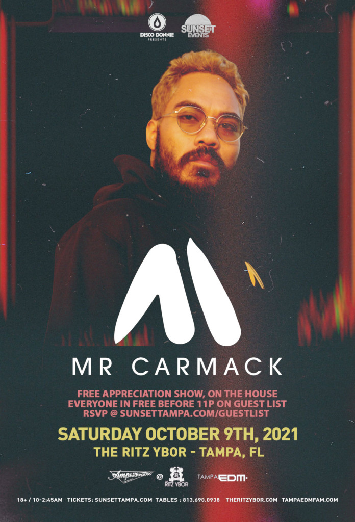 Mr. Carmack for Sunset Saturdays at The RITZ Ybor - 10/9/2021 - The ...